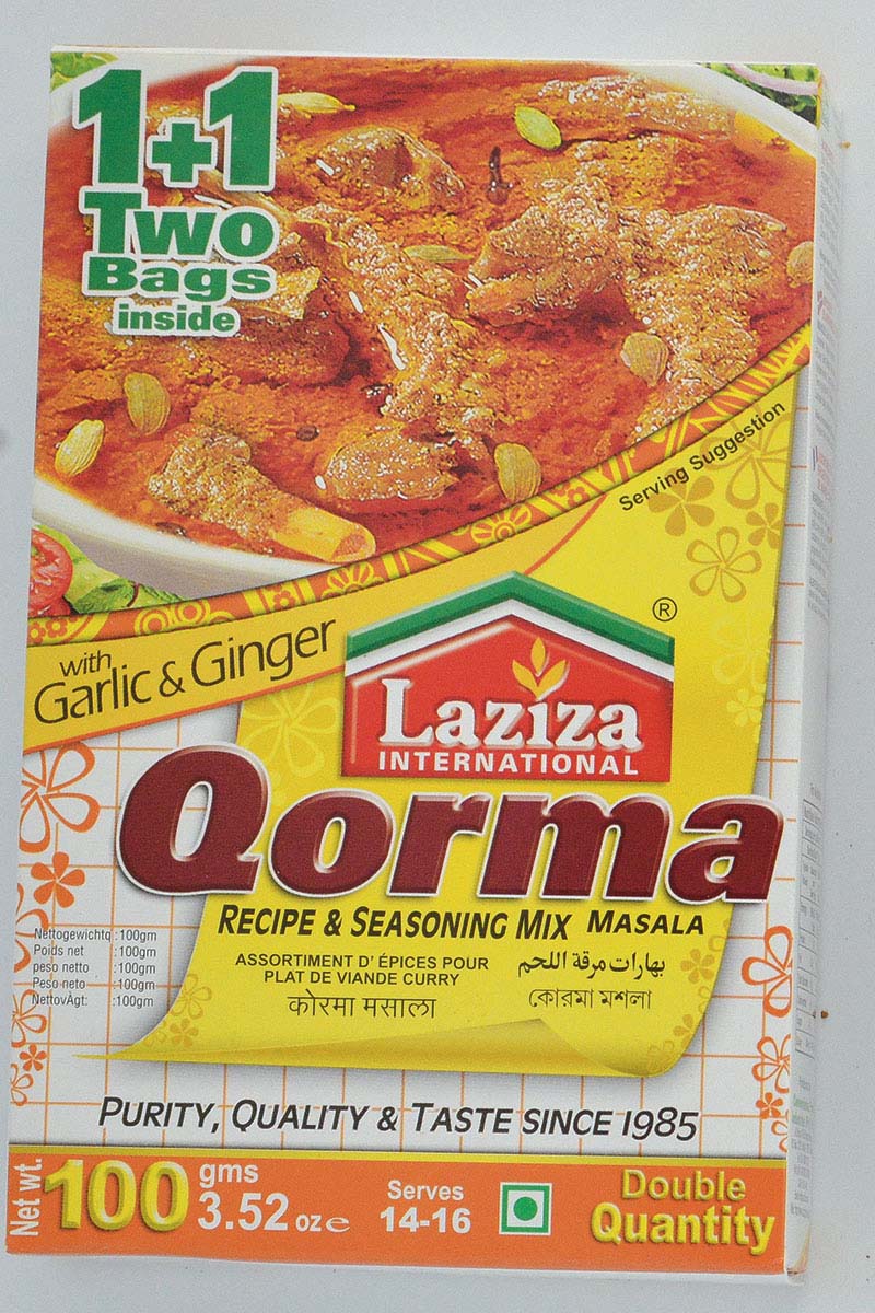 Laziza Qorma Recipe Mix 100g – Sunrup-Foods