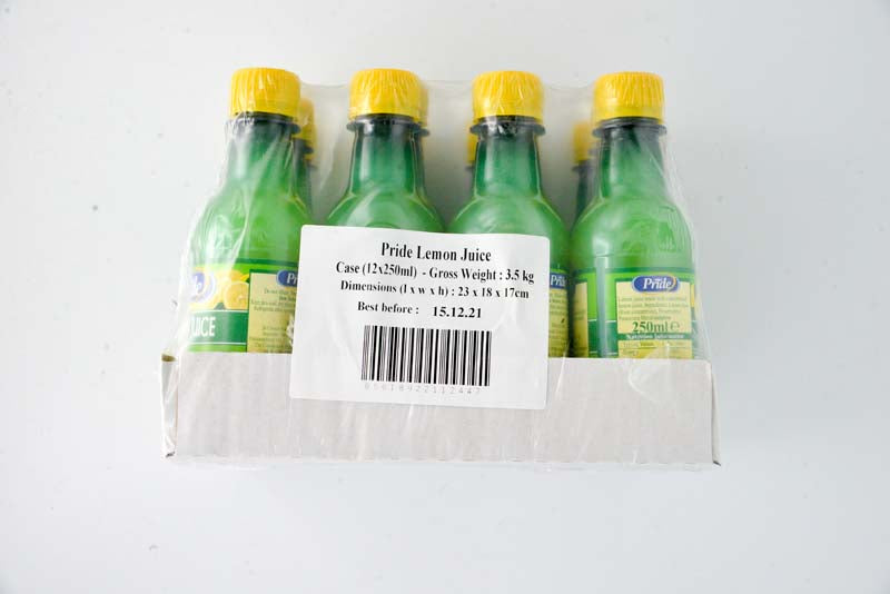 Pride Lemon Juice Pack of 12 Bottle 3.5kg – Sunrup-Foods