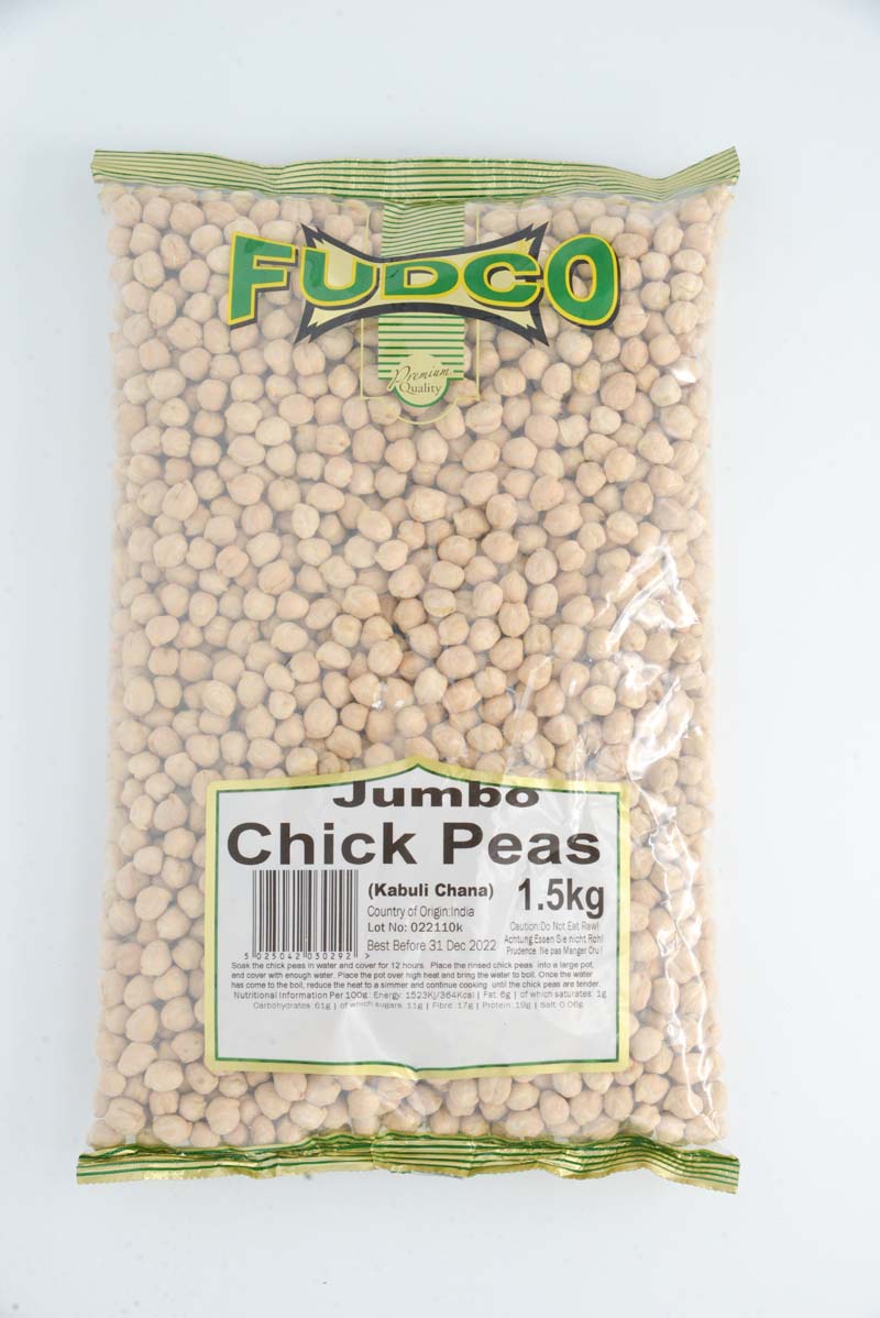 Fudco Jumbo Chick Peas 12mm 1.5kg Kabuli Chana – Sunrup-Foods